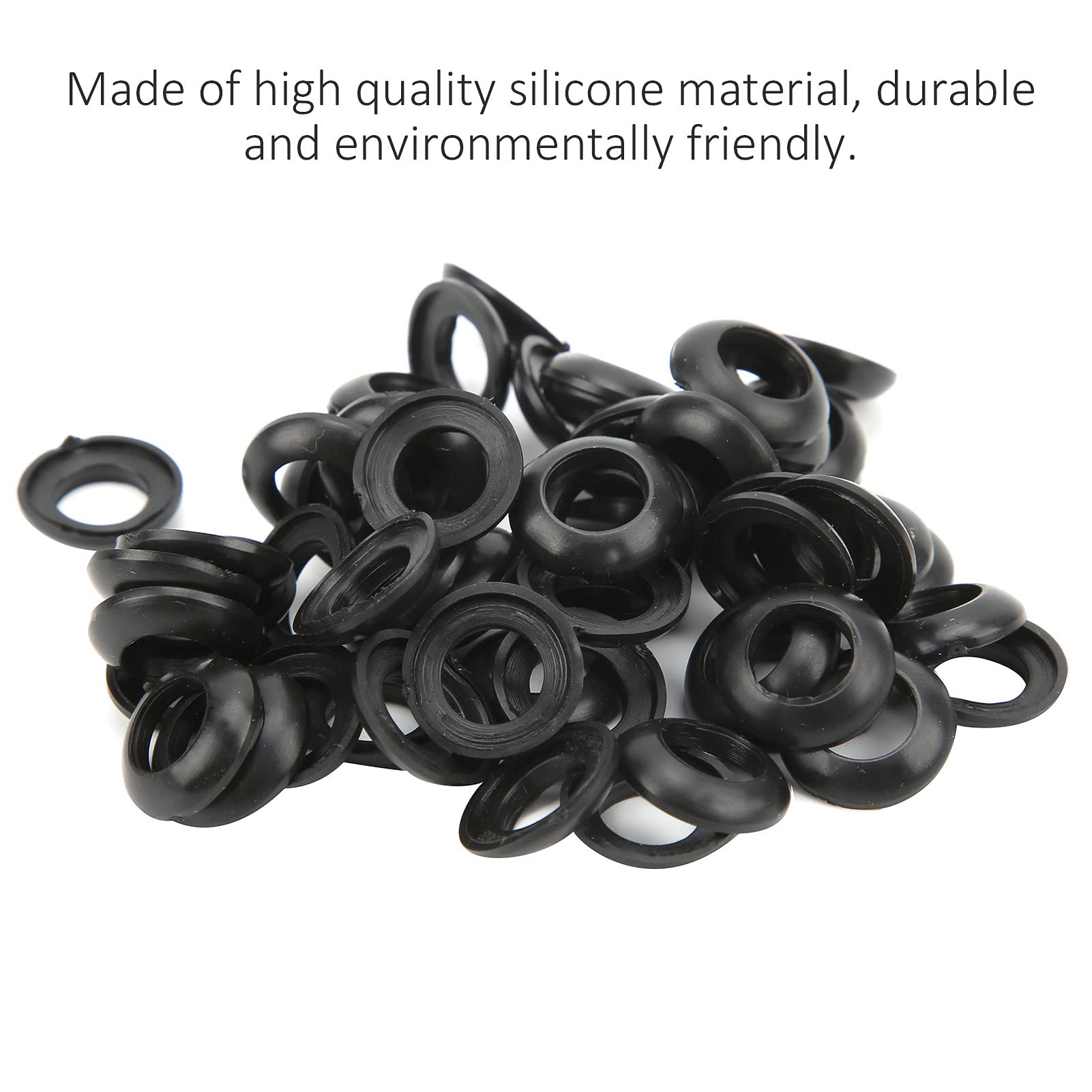 Winding Check Ring, 60PCS Fishing Rod Trim Ring Fishing Rod Building Silicone Elastic Winding Check Dress Ring Fishing Reel Care Accessories(9.5MM) Other Fishing Tools and Accessories