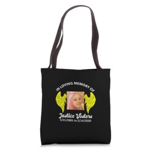 justice vosters in memory tote bag