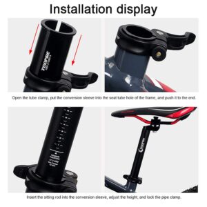 Bike SeatPost Adapter Shim, NIUAWASA Aluminum Alloy Bicycle Reducing Sleeve Seat Post Tube Adapter Shim 25.4/27.2/28.6/30.4/30.8/31.6/33.9/34.9mm for MTB,Mountain,City Bike,Road Bike (25.4 to 28.6mm)