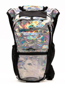 raverunner® anti-theft hydration backpack | rave hydration pack, festival water bag, hydropack rave, hydration pack edc (holographic)