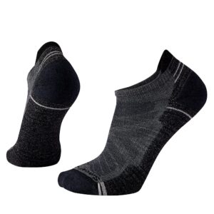 smartwool hike light cushion low ankle socks, medium gray, medium