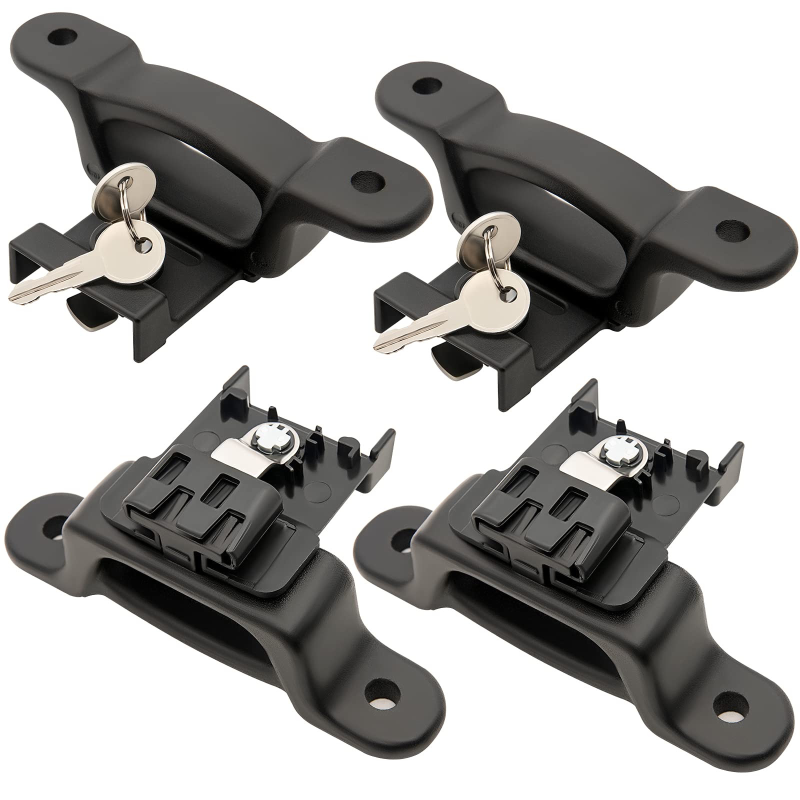 F150 F250 F350 Boxlink Tie Down Anchors Cleats Bed Tie Downs for Ford 2015-2021, Replaces for Ford FL3Z-99000A64-B Bed Cleats Box Link Kit (4 Pack)