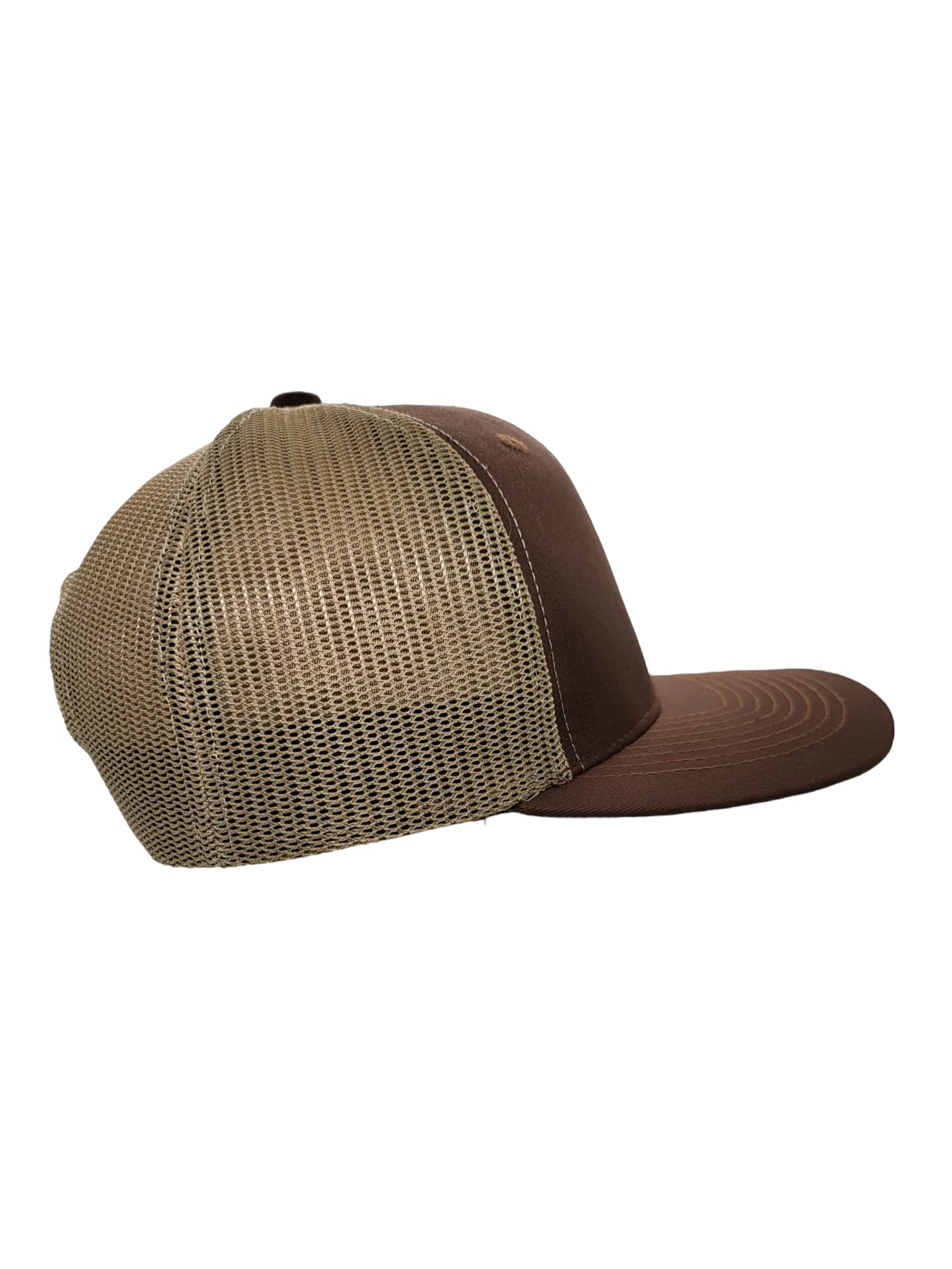 PNW Apparel Smokey The Bear Keep it Green Snapback Trucker Hat with Smokey The Bear Woven Patch (Brown/Tan)