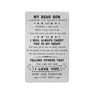 yobent to my son gifts from mom, happy son birthday card, graduation gifts for best son, personalized awesome son bday gifts for teen boys, proud of son present, love son thing from parents