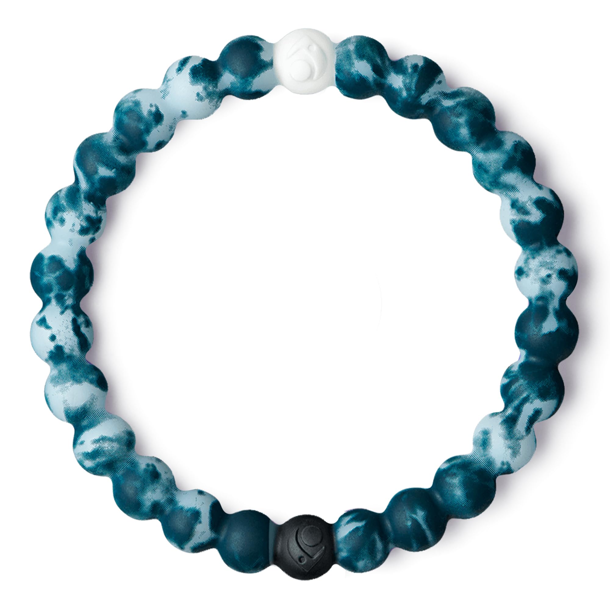 Lokai Hawaiian Silicone Beaded Bracelet for Women & Men, The Surf Collection - Ohana, (Medium, 6.5 Inch Circumference) - Silicone Jewelry Fashion Bracelet Slides-On for Comfortable Fit