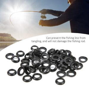 Winding Check Ring, 60PCS Fishing Rod Trim Ring Fishing Rod Building Silicone Elastic Winding Check Dress Ring Fishing Reel Care Accessories(9.5MM) Other Fishing Tools and Accessories