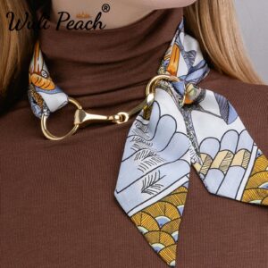 WULI PEACH Horsebit Scarf Ring, Vacuum Plating Stainless Steel eggbutt Equestrian Neck Horsebit Scarf Ring Belt Buckle (Gold+PE Box)