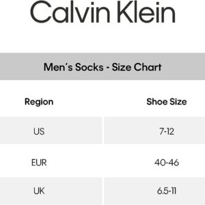 Calvin Klein Men's Socks - No Show Ankle Socks (6 Pack), Size 7-12, BlackCharcoal