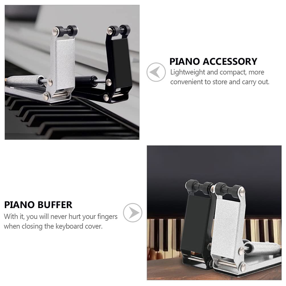 ARTIBETTER Piano Slow Soft Fall Device Aluminum Alloy Hydraulic Pressure Piano Fallboard Decelerator Keyboard Cover Descend Control Device Finger Guard Piano Accessory