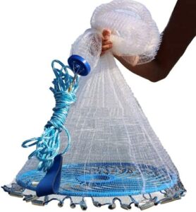 lawaia throw net saltwater fishing cast net fishing cast net casting nets throw cast net hand throw fishing nets,size 4ft/5ft/6ft/7ft/8ft/9ft/10ft/11ft/12ft radius monofilament-7ft