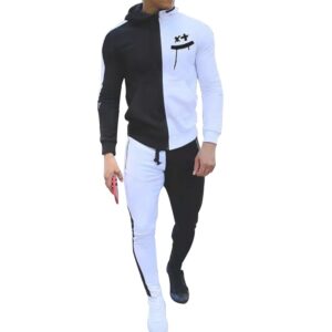 taamlou men's personalized hoodie tracksuit 2 piece outfit casual long sleeve sweat suit full zip sports jogging suits(ml2021008,3xl)