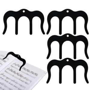 4 pieces music book clip- page holder for sheet music stands, pianos, musicians