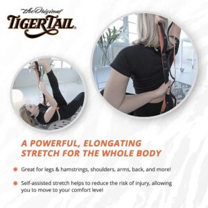 Tiger Tail Bundle: 18in Portable Massage Stick Portable Roller + The Big One Foam Roller + The Stretchy Tiger 80" Stretch/Yoga Strap + Happy Muscles Book