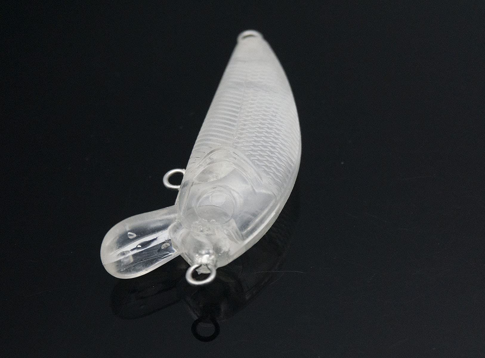 10PCS Unpainted Lure Blanks 4.02g 5.2cm with 5mm Free Fishing Eye Crankbait Baits Simulation Blank Body Clear Hard Baits Trout Salmon Minnow Lure Popper Lures Topwater Freshwater 5mm 8044