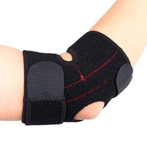 zjchao elbow support, adjustable neoprene tennis golfers elbow brace wrap arm support strap band great for joint arthritis pain relief tendonitis sports injury recovery pain relief