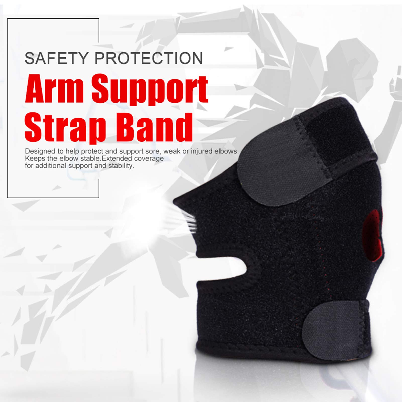 ZJchao Elbow Support, Adjustable Neoprene Tennis Golfers Elbow Brace Wrap Arm Support Strap Band Great for Joint Arthritis Pain Relief Tendonitis Sports Injury Recovery Pain Relief