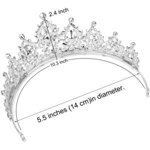 COCIDE Silver Tiaras and Crowns for Women Crystal Headband for Girl Clear Rhinestone Hair Accessories for Bride Wedding Bridal Prom Birthday Party Queen Princess Decorations Halloween Costume Cosplay