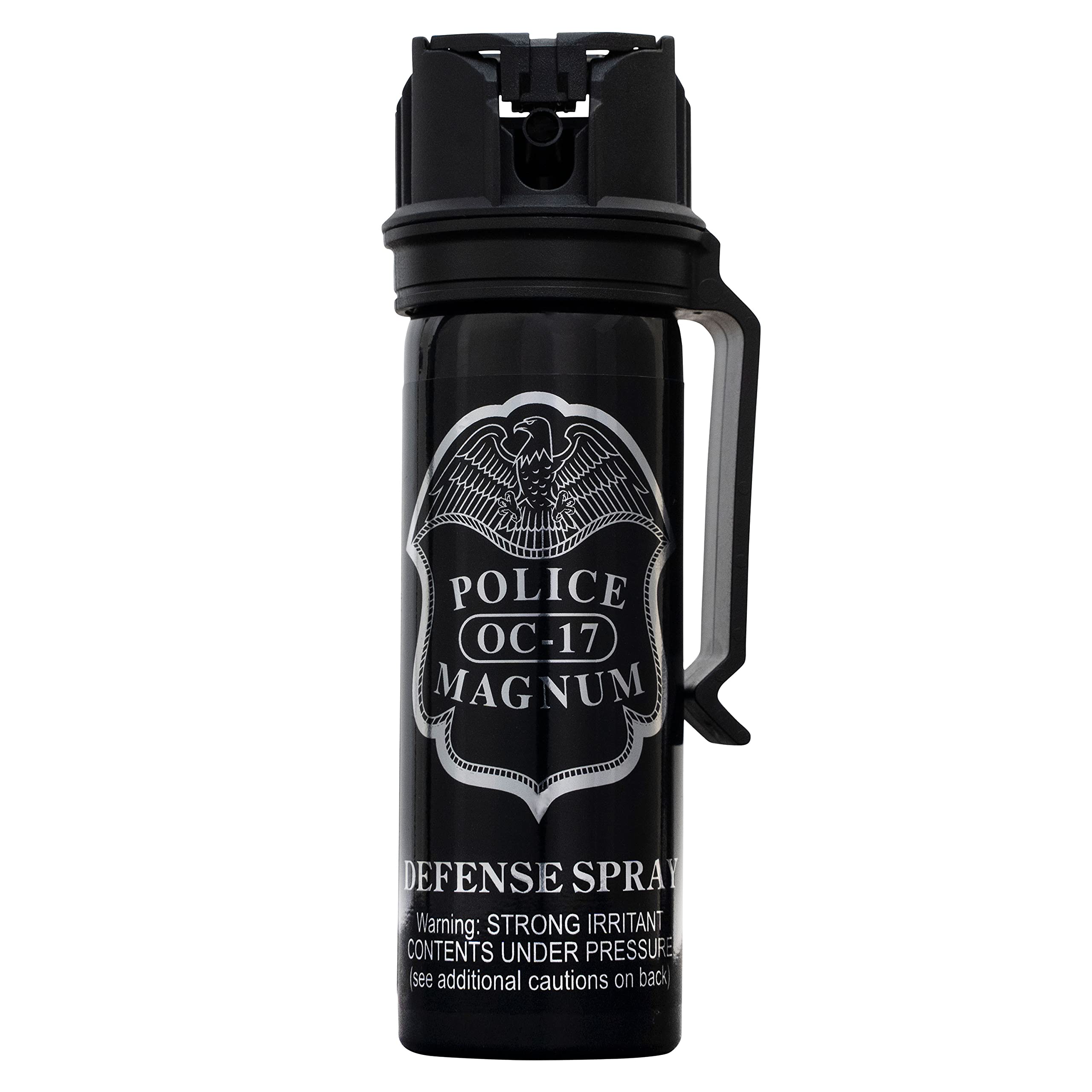 POLICE MAGNUM Pepper Spray Self Defense Law Enforcement Unit- 1 Pack 3 Ounce Flip Top (Belt Clip Fogger)