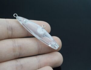 10pcs unpainted lure blanks 1.46g 4.8cm with 4mm free fishing eye crankbait baits simulation blank body clear hard baits trout salmon minnow lure popper lures topwater freshwater 4mm 8257