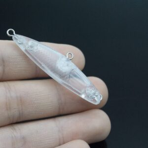 10PCS Unpainted Lure Blanks 1.46g 4.8cm with 4mm Free Fishing Eye Crankbait Baits Simulation Blank Body Clear Hard Baits Trout Salmon Minnow Lure Popper Lures Topwater Freshwater 4mm 8257