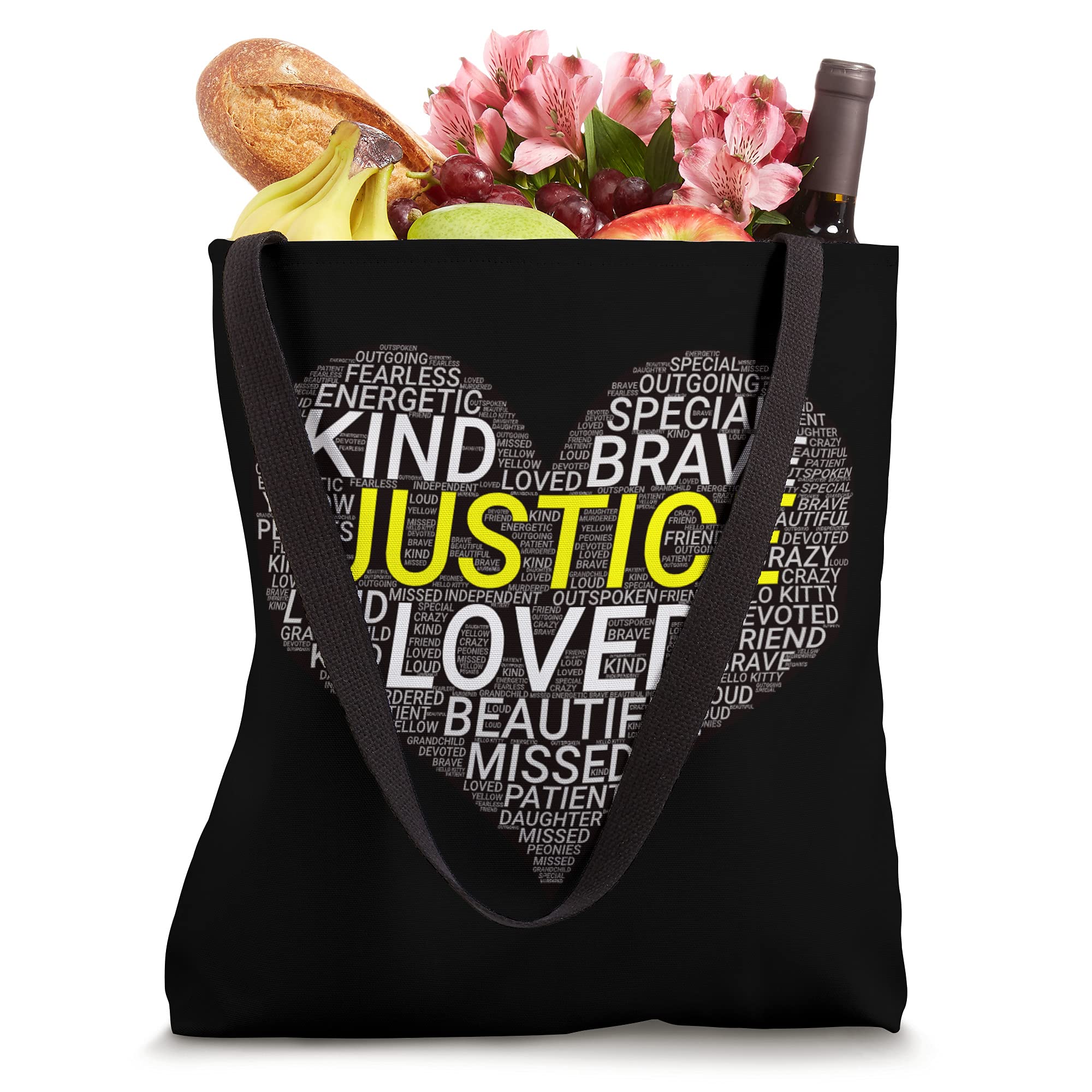 Justice Vosters Heart Memorial: #JusticeForJustice Tote Bag