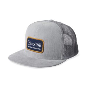 brixton grade mesh trucker cap, silver, one size