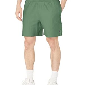 Champion Men's Reverse Weave Cut, Raw Hem Fleece Shorts, 7", Native Fern Green C Patch Logo, Medium