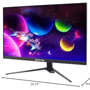 Sceptre IPS 27" QHD 2560 x 1440p LED Monitor DisplayPort HDMI up to 165Hz AMD FreeSync Premium 99% sRGB Build-in Speakers, Machine Black 2021 (E275B-QPT168)