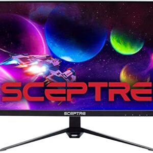 Sceptre IPS 27" QHD 2560 x 1440p LED Monitor DisplayPort HDMI up to 165Hz AMD FreeSync Premium 99% sRGB Build-in Speakers, Machine Black 2021 (E275B-QPT168)