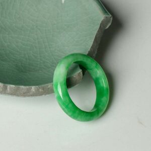 MIFYNN Jade Ring for Women Men Colorful Natural Emerald Ring for St. Patrick's Day Gifts