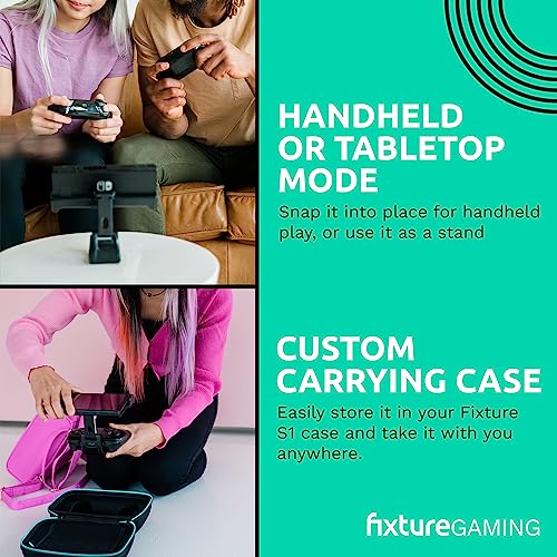 Fixture S1 Bundle: The Original Mount Plus USB Carrying Case for The Nintendo Switch & Pro Controller