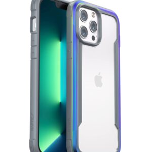 RAPTIC Shield for iPhone 13 Pro Case, Shockproof Protective Clear Case, Military 10ft Drop Tested, Durable Aluminum Frame, Anti-Yellowing Technology Case for iPhone 13 Pro, Iridescent