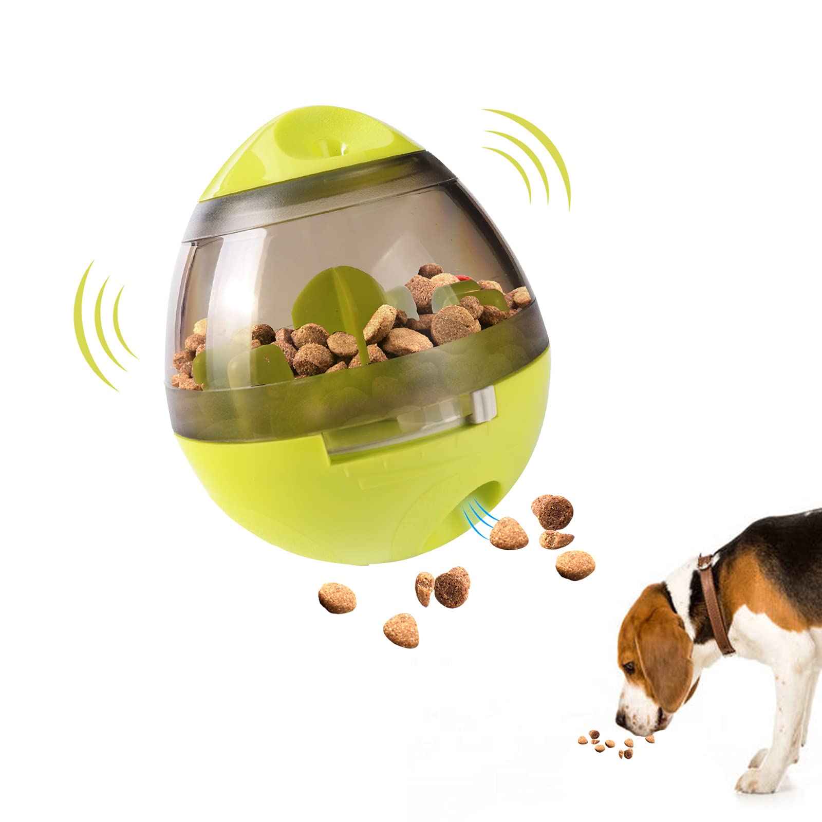 JZXOIVA Dog Treat Ball, Adjustable Dog Treat Dog Ball Dispensing Dog Toys, Interactive Food Puzzles Ball for Dogs, Pet Slow Feeder Ball