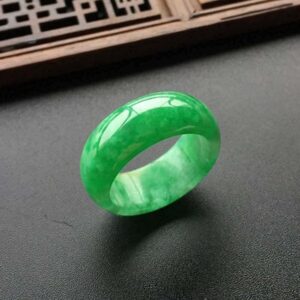 MIFYNN Jade Ring for Women Men Colorful Natural Emerald Ring for St. Patrick's Day Gifts