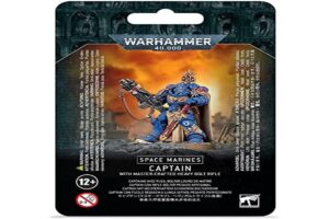 games workshop - warhammer 40,000 - space marines captain with master-crafted bolt rifle