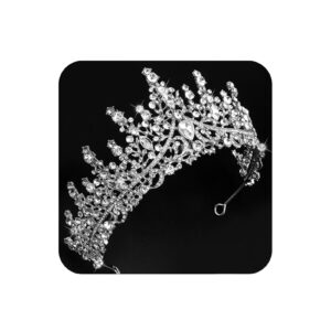 cocide silver tiara and crown for women crystal queen crowns rhinestone princess tiaras for girl bride wedding hair accessories for bridal birthday party prom halloween cos-play costume christmas