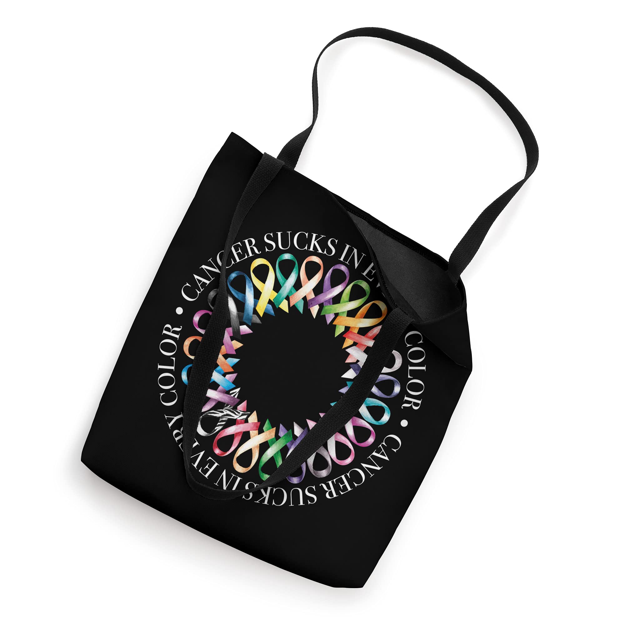 Cancer Sucks In Every Color, Fight Cancer Ribbons Tote Bag