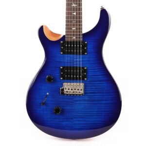 prs se custom 24 left-handed electric guitar - faded blue burst