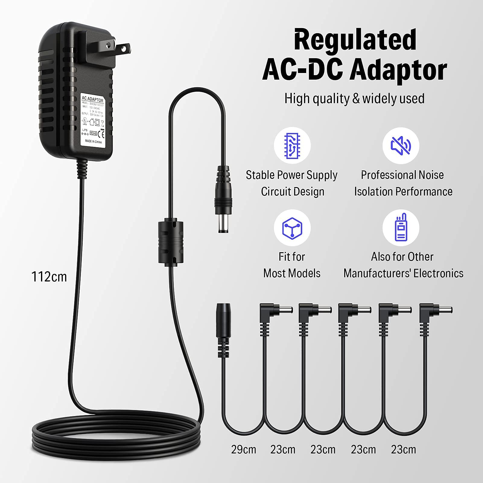 Donner DPA-1 Guitar Pedal Power Supply Adapter