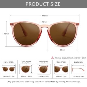 SUNGAIT 2 Pairs Vintage Round Sunglasses for Women Men Trendy Style UV400 Lens