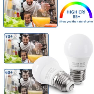 Pazetiv Waterproof LED Refrigerator Light Bulbs 40W Eqv, 120V, Daylight 5000K, E26 Medium Base, Fridge Light Bulb, Freezer Bulb, A15 LED Appliance Bulb, Not Dimmable