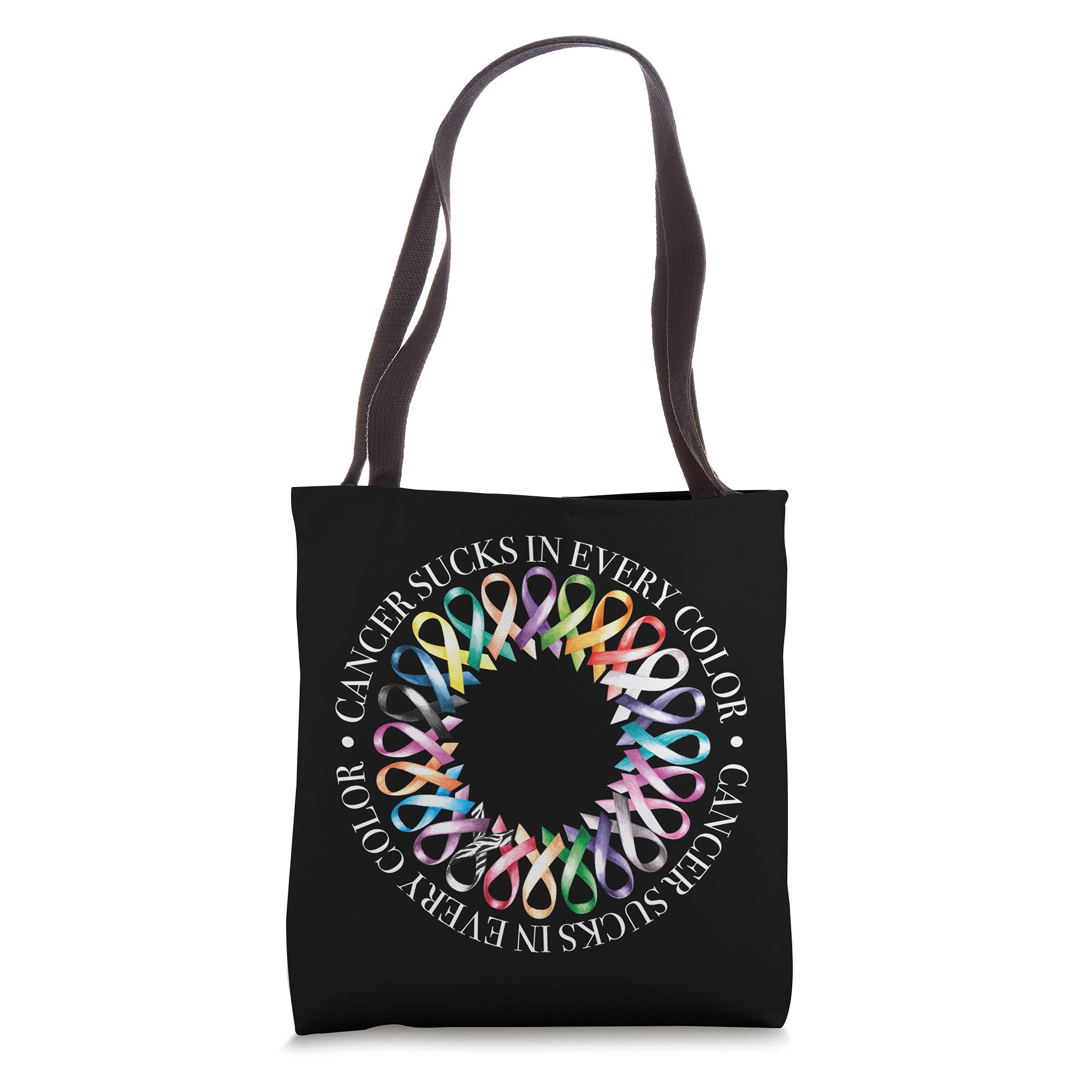 Cancer Sucks In Every Color, Fight Cancer Ribbons Tote Bag