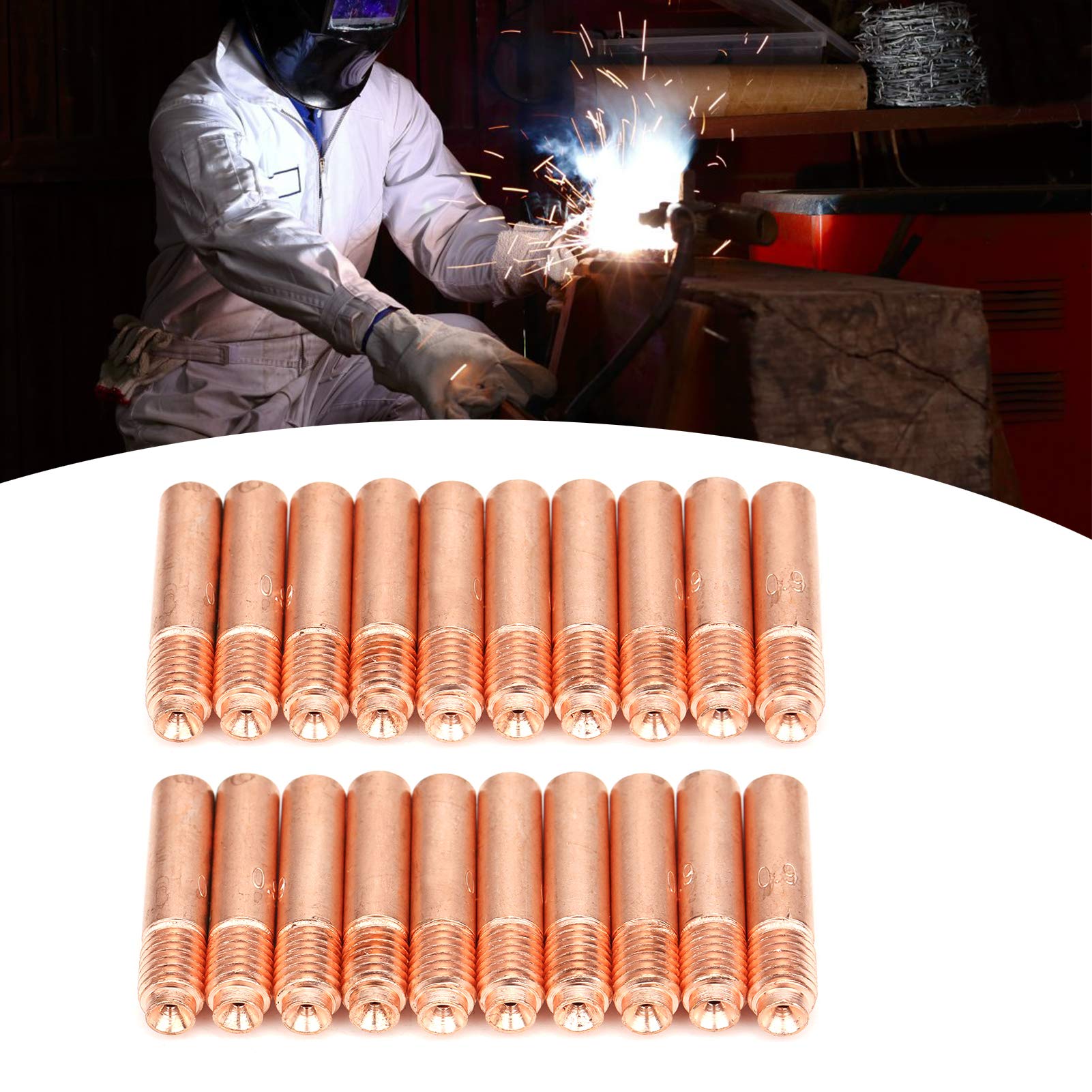 20 Pcs Welding Tips,Replacement Welding Tips Nozzle 000068,Fit for Miller Millermatic M‑10 M‑15 M‑25 M‑40 M‑100 M‑150