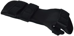 otc soft resting hand splint, night immobilizer for wrist, fingers and thumb, stroke hand, black, large/x-large