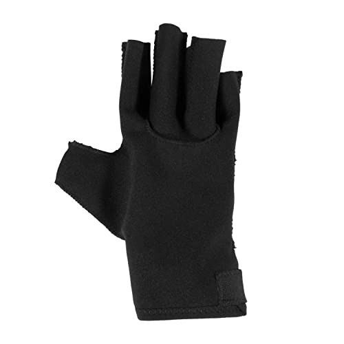 OTC Resting Splint Glove, 5 Finger Semi-Rigid Splints, Open Tips, Black, Right Hand, X-Large