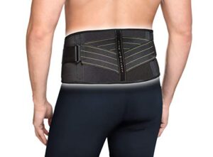 copper fit unisex adult pro back belt compression brace cummerbund, black, 2xl 3xl us