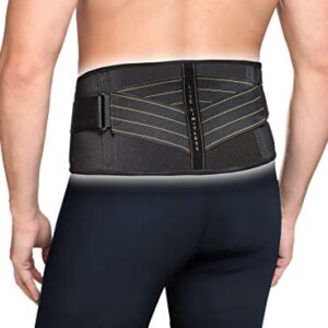 Copper Fit Unisex Adult Pro Back Belt Compression Brace Cummerbund, Black, 2XL 3XL US