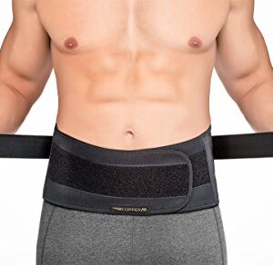 Copper Fit Unisex Adult Pro Back Belt Compression Brace Cummerbund, Black, 2XL 3XL US