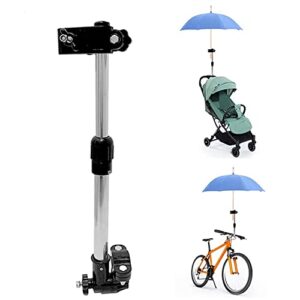 kafuty-1 adjustable umbrella holder for bicycle stroller wheel chair, 360 degree adjustable stainless steel outdoor umbrella holder, for carts electric bicycle walker rollator