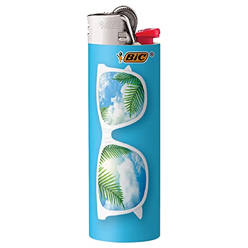 BIC Maxi Pocket Lighter, Special Edition Vacation Collection, Assorted Unique Lighter Designs, 8 Count Pack of Lighters